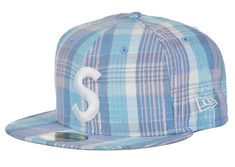 Supreme Metallic Plaid S Logo Cap - Light Blue | Editorialist